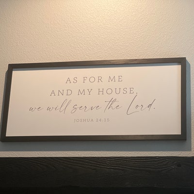 As for Me and My House We Will Serve the Lord Christian Wall Art Bible ...