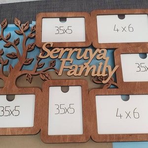 Personalized Family Tree Family Tree Collage Frame Wall | Etsy