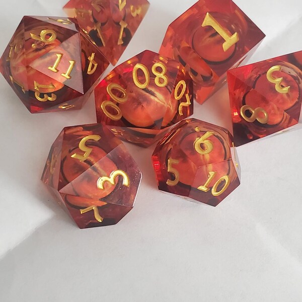 Midnight Koi Fish Dnd Dice Set for Dungeons and Dragons D20 TTRPG ...