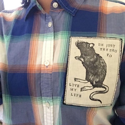 Handmade Rat Patch Rat Patch Rat Accessories Animal Patches Iron on ...