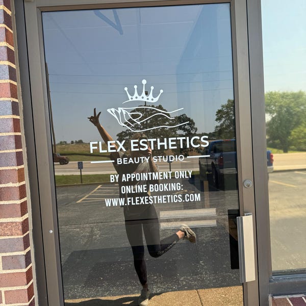 Business Window Decal - Your Company Name Vinyl Decal - Storefront ...