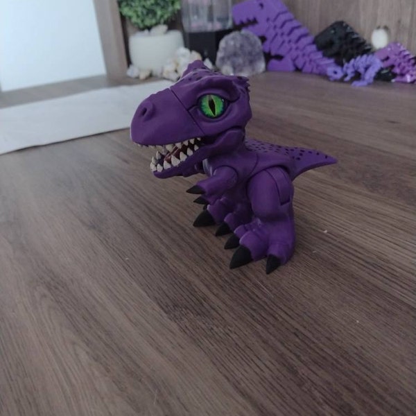 Boon Tiny T-rex Dinosaur 3d Printed Articulated Custom Realistic Glass ...