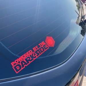 Powered by Dark Side Star Wars Decal Window Sticker Darkside - Etsy