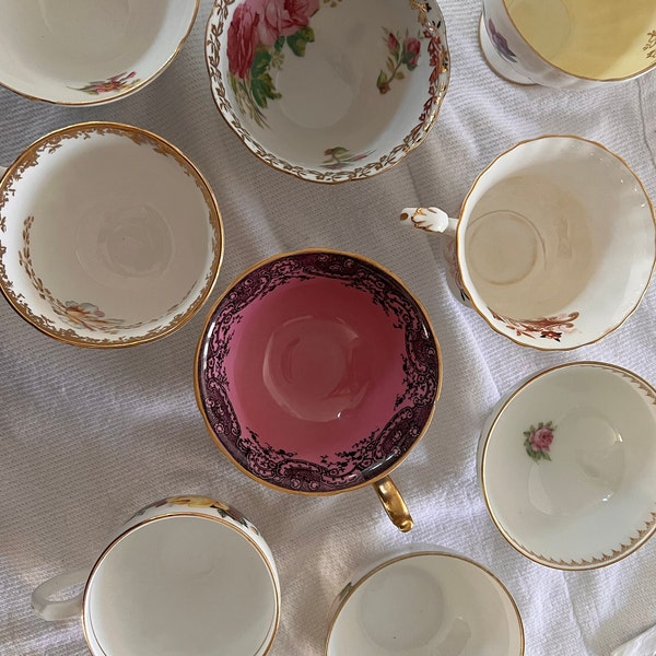 Broken Completely Mismatched Tea Cups and Saucers- Vintage Tea Cups ...