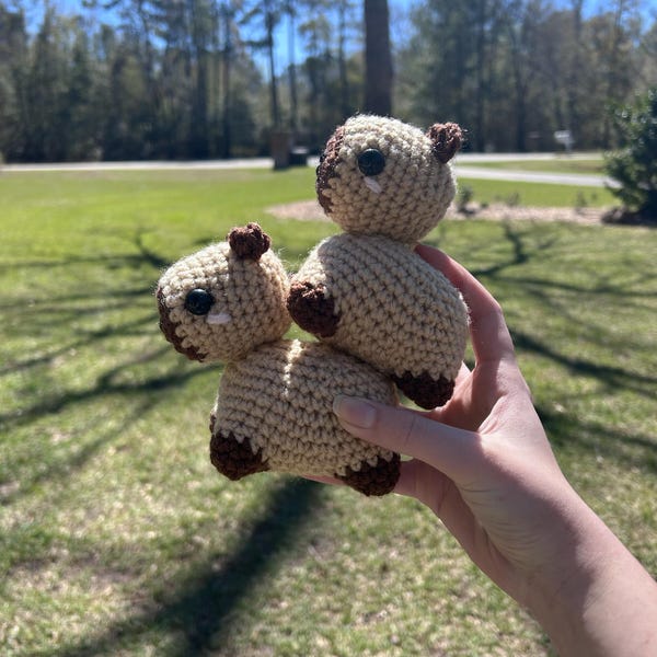 Capy-ghost Crochet Pattern | Capybara With Removable Ghost Outfit and ...