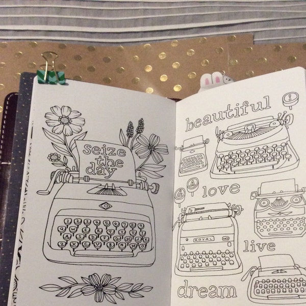 COLORING BOOK Volume 3 - Traveler's Notebook Insert Available in 7 ...