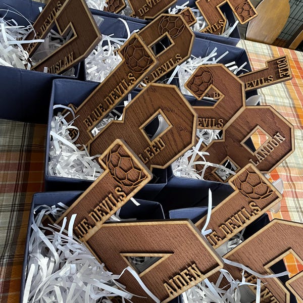 Custom Senior Athlete Number, Custom Sports Plaque, Sports Number Wood ...