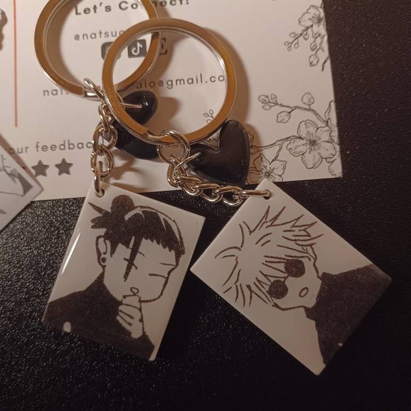 Gojo Satoru & Geto Suguru Keychain | JJK Inspired Jewelry | Polymer ...