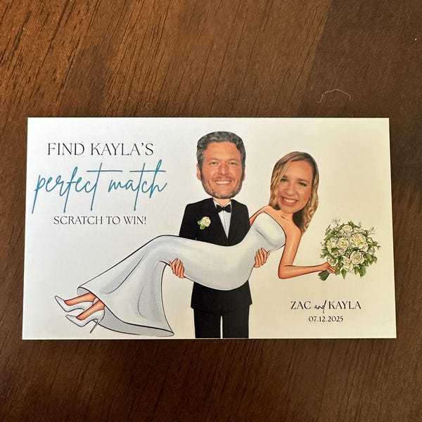 DIY Ring Scratch off Game, Find the Bride and Groom Bridal Shower Game ...