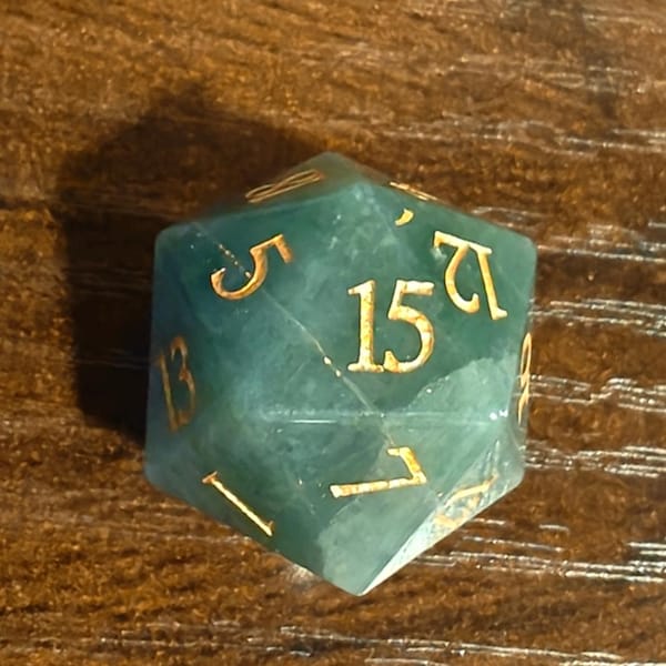 Full Dnd Dice Set Satin Finish Dice Rainbow Matt Glass Dnd Gift D20 ...