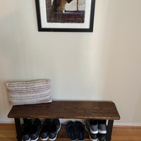 Farmhouse Entryway Bench Distressed Wood, Entryway Bench With Storage ...