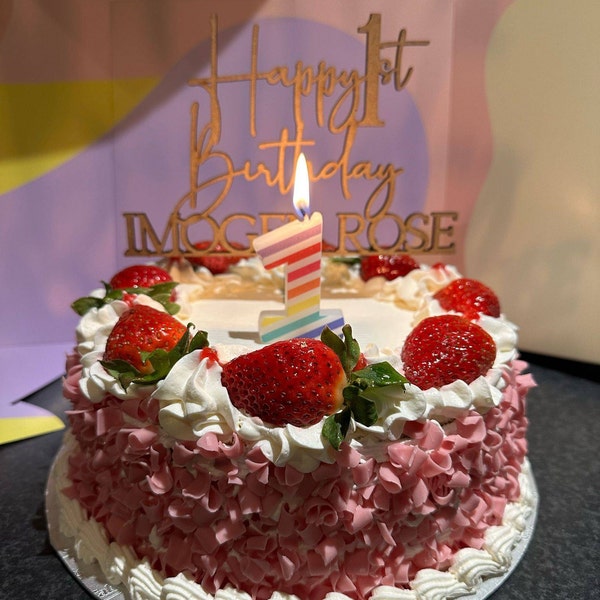 30th Birthday Cake Topper With Name, Happy 30th Birthday Custom Name ...