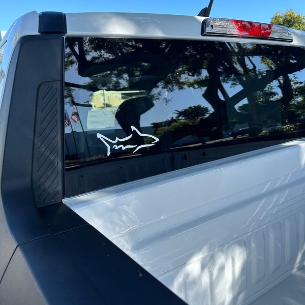 Shark Decal for Car Truck or Suv Rear Window. Comes in Black or White ...