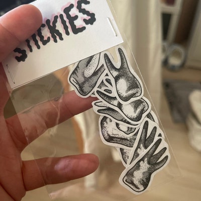 Bone Collection Stickies Sticker Pack Original, Black or Pastel - Etsy