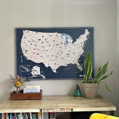 World Map Canvas and Poster. A Personalized Travel Map Perfect for Push ...