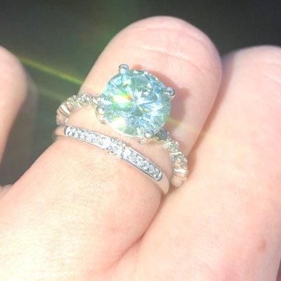 Small Diamond Promise Ring Simple Diamond Ring Unique - Etsy