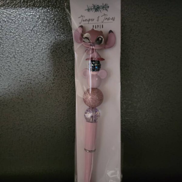 Lilo and Stitch Inspired Autograph Pen, Beaded Ballpoint Pen With ...