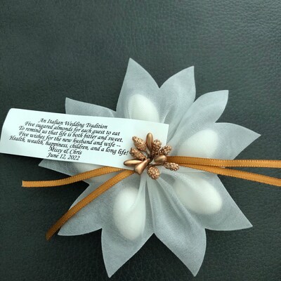 Italian Wedding Tradition Jordan Almonds Poem Thank You Design Favor ...