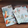 Winter Woodland Animals Christmas Cards 12 Holiday - Etsy
