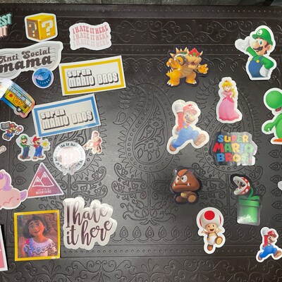 Super Mario Custom Vinyl 11 Sticker Party Packs Party Favors Handmade ...