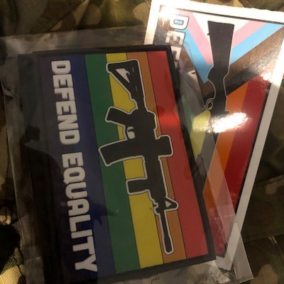 Defend Equality Gay Pride Flag and Rifle Hard Enamel Pin - Etsy
