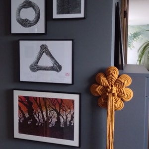 Squiggle Wall Art, Wrapped Wall Hanging, Modern Minimalist Black Wall ...