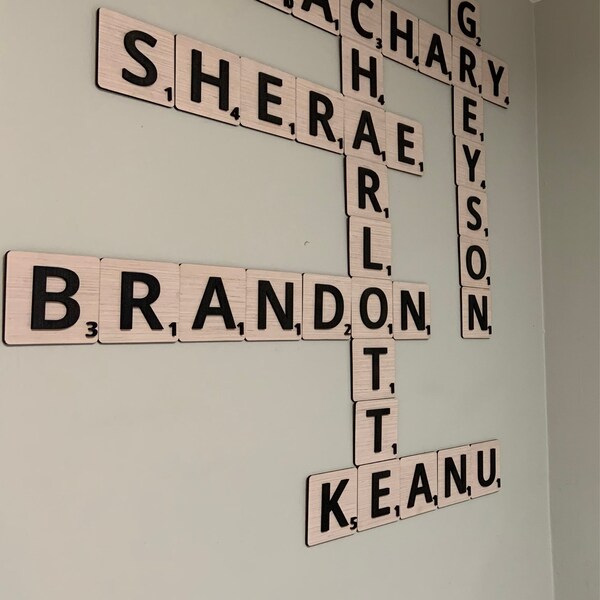 Scrabble Wall Tile Letters 4x4 Inch 3D - Etsy