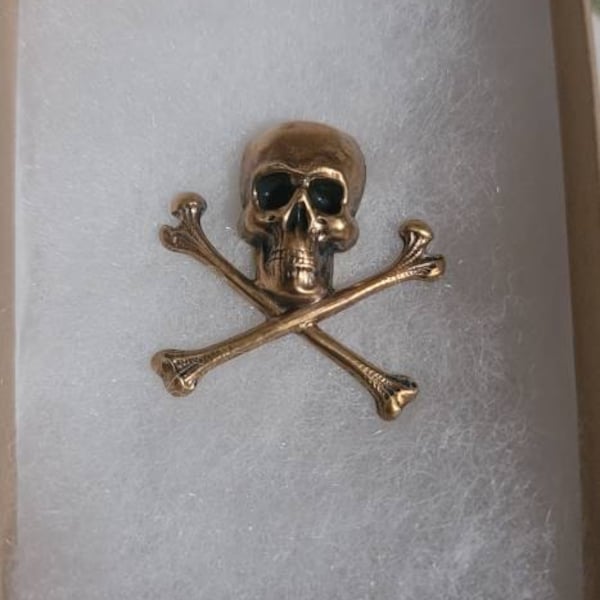 Skull Pin/skull Brooch/skull and Crossbones Pin/skull and Crossbones ...