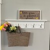 White Coat Rack Farmhouse Coat Rack Entry Shelf Mud Room Coat Rack Wall ...