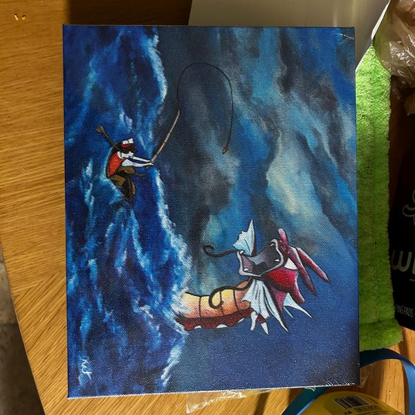 POKEMON Art Print of Cowboy Hat Caterpie - Pokemon Canvas Print ...