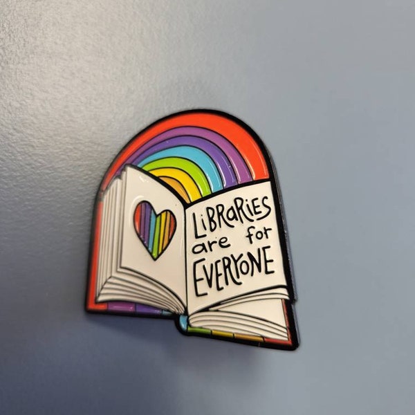 Libraries Are for Everyone | Enamel Pin | Librarian | Pride | - Etsy