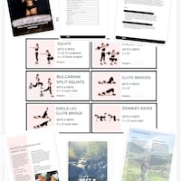 8-week Booty Workout Plan, Fitness Program Template for Health and Fitness Coaches, Fitness ...