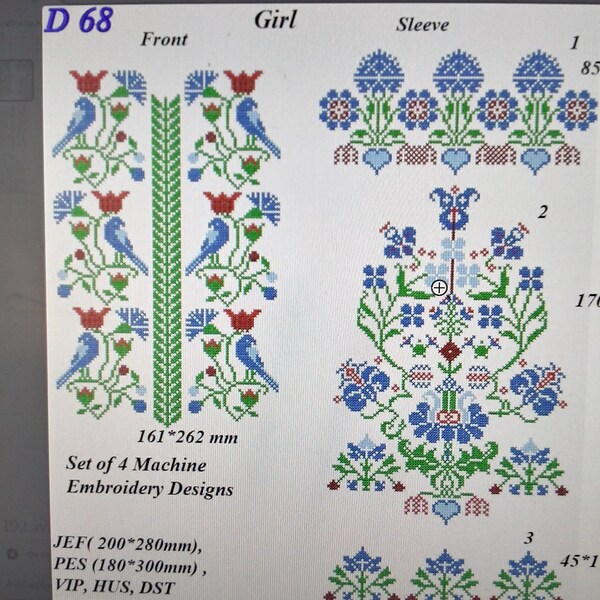 Folk Machine Embroidery Design. Set of 7 Embroidery Designs.slavic Folk ...