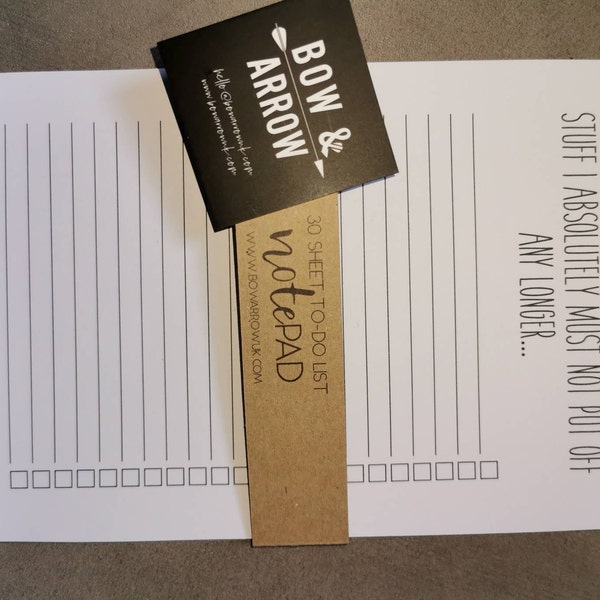 Handmade To-do List Notepad, Monochrome, A5 Pad, Christmas Stocking ...