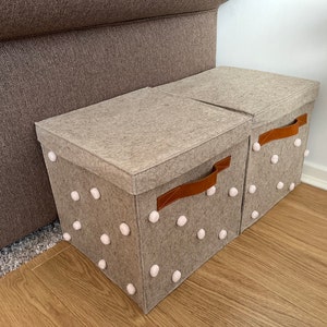EKET Storage Cube. 11.5 Inch Insert Box With Big Wool Pompoms - Etsy