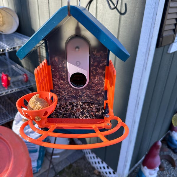 Deluxe Double Perch Add-on With Screw Mounts for Suet Ball & Bird Buddy ...