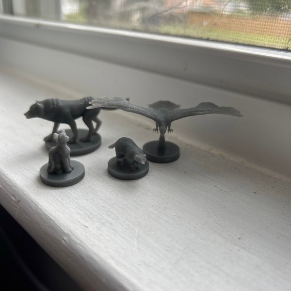 Beast Druid Dnd Minis (set of 10) Druid Wild Shape Dnd Minis, Ranger ...