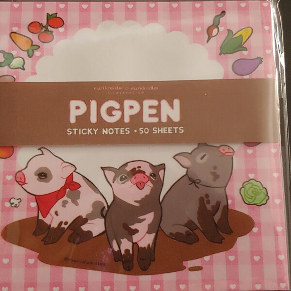 Pig Pen 4" Memo Pad - Etsy