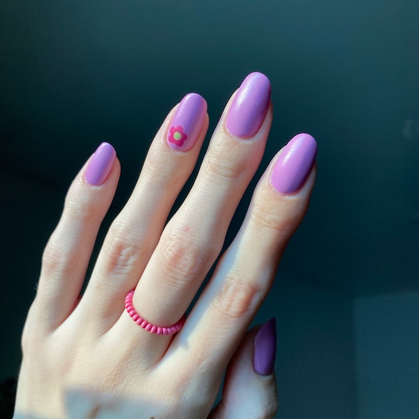 Red and Pink Beaded Rings, Colorful Bead Rings, Red and Pink Rings ...