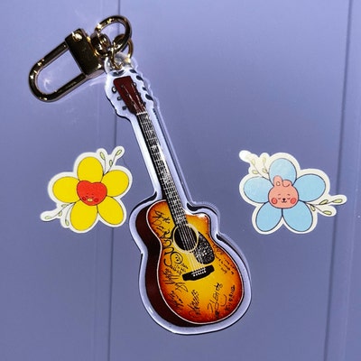 Agust D Autograph Guitar Sticker BTS Yoongi Design, 1.9 X 3.9 Die Cut ...