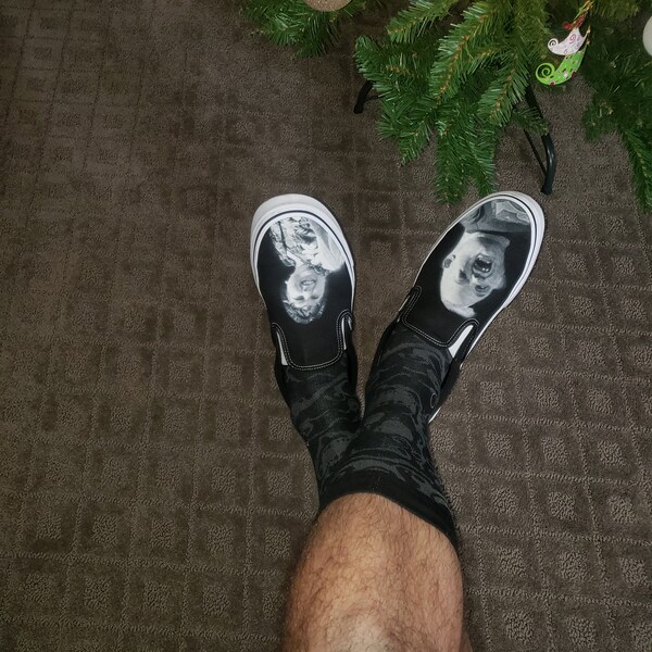 Custom Goonies Inspired Black Slip on Vans (sloth / Chunk) - Etsy