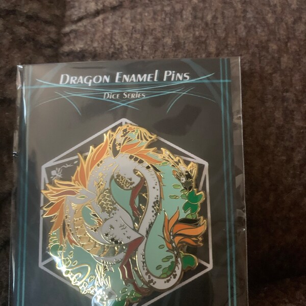 Koi Fish Dragon of the Pond - Hard Enamel, Large Pin, Copper/gold ...