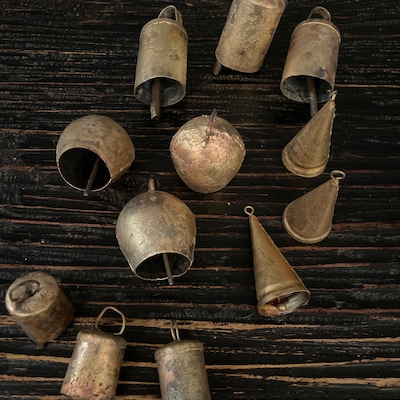 Clever Mix of Beautiful Old World Tin Bells/11 Bells - Etsy