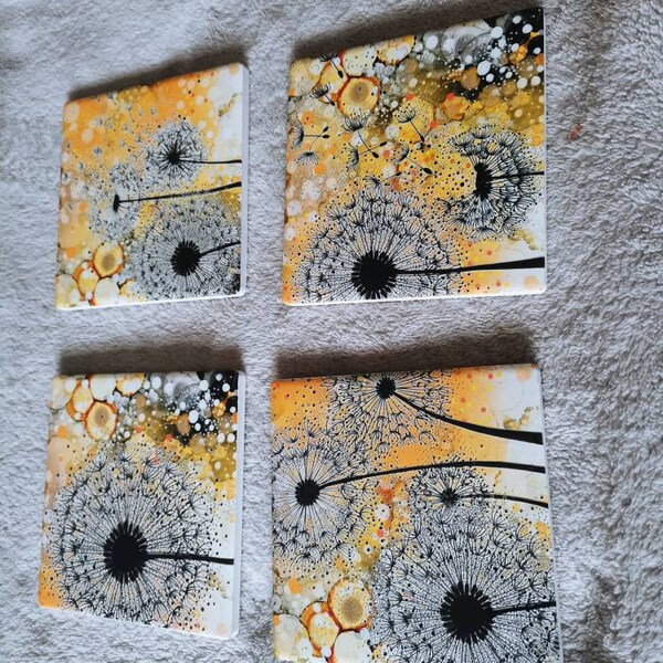 Hand Painted Large Table Lamp, Home Decor, Glass Lamp, Housewarming ...