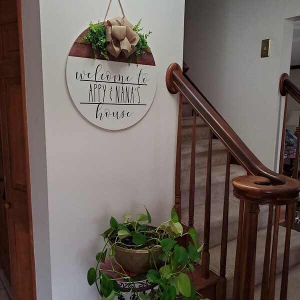 Welcome Sign for Grandparents - Personalized Welcome Sign - Custom Door ...