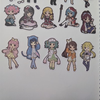 Madoka Magica & Magia Record Vinyl Sticker Sheets for Laptop Car ...