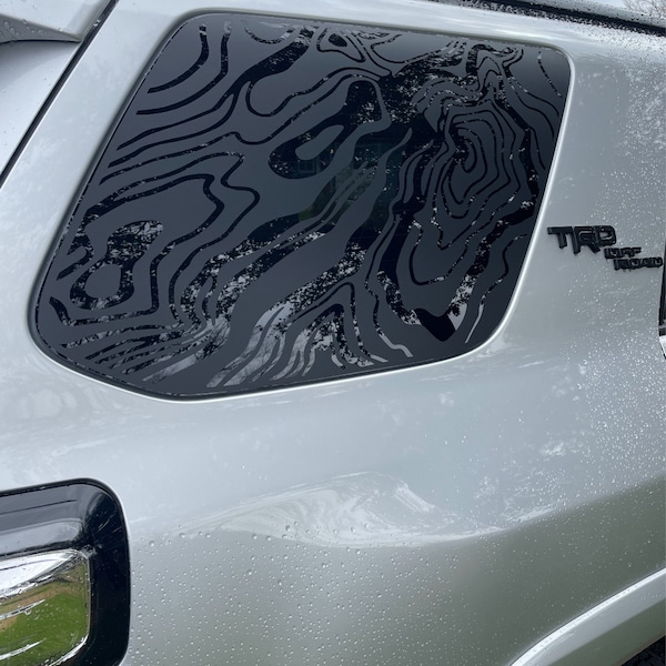 Fits 2010-2024 Toyota 4RUNNER Rear Side Window Topographic Map Decal ...