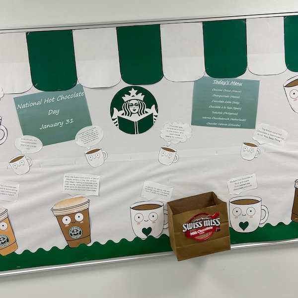 Starbooks Coffee Shop Reading Bulletin Board Classroom/door Decor for ...