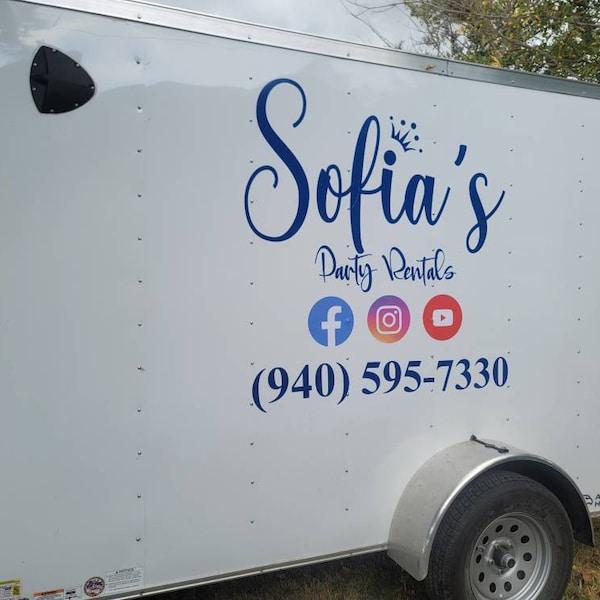 Custom Trailer Vinyl Lettering - Business Graphics- Advertising ...