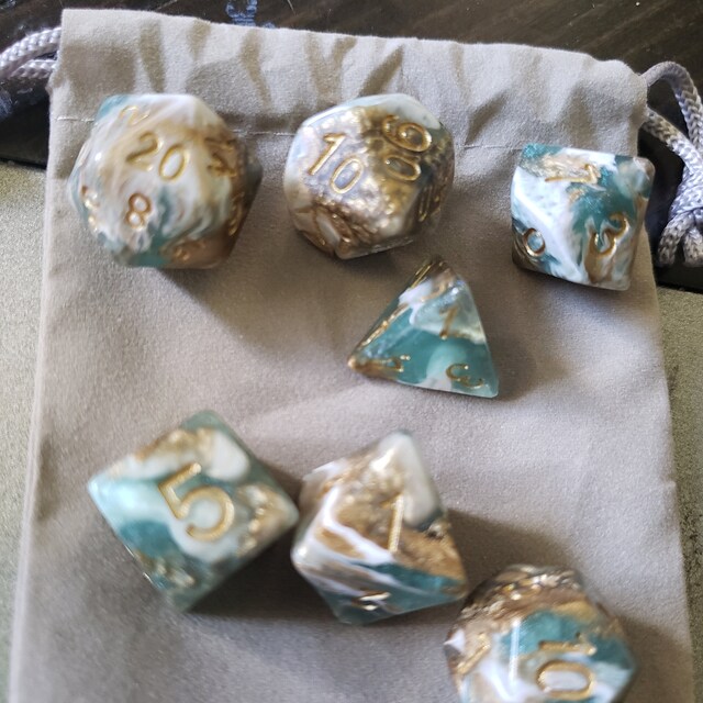 Unique Resin Dice by FallingRocksDice on Etsy